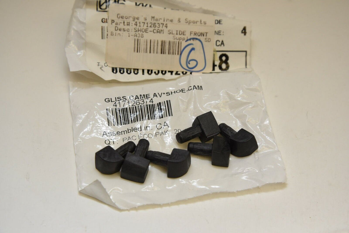 New NOS SkiDoo 417126374 Qty:6 (six) FRONT CAM SLIDER SHOE BLACK Tundr ...
